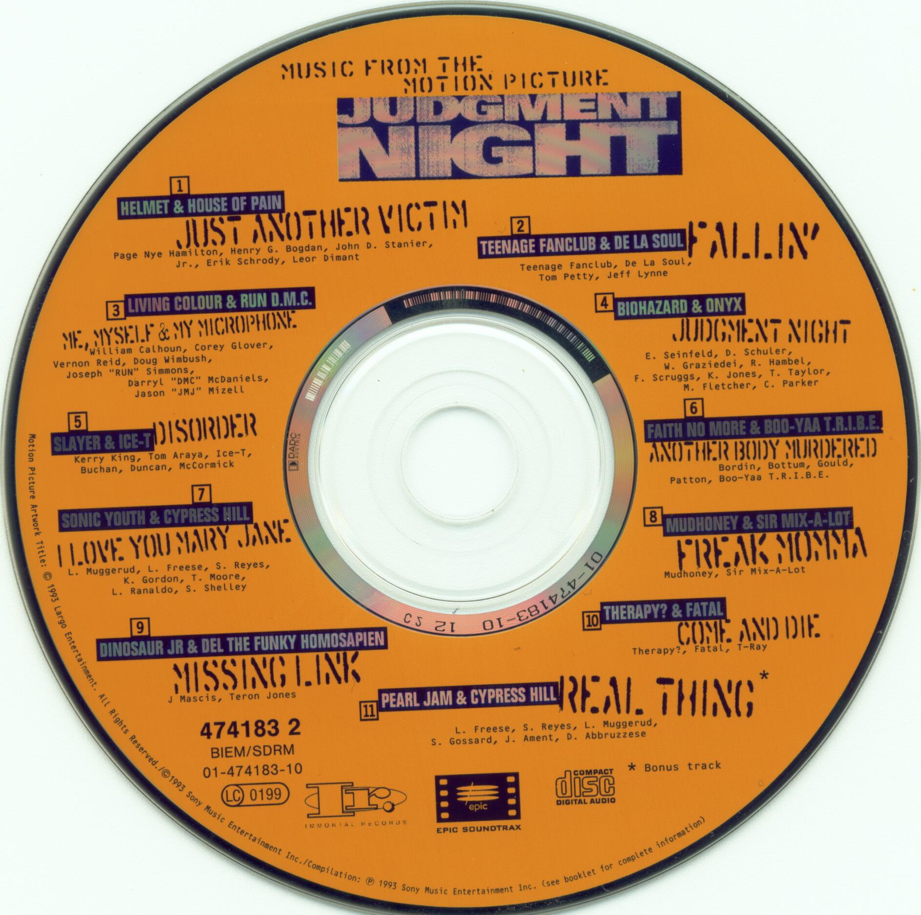 Judgment Night Soundtrack : CD | CD Covers | Cover Century | Over 1.000 ...